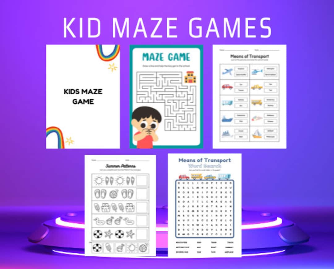 Printable Kid Maze Game | 11 Pages Kid Maze Game | Fun and Challenging ...