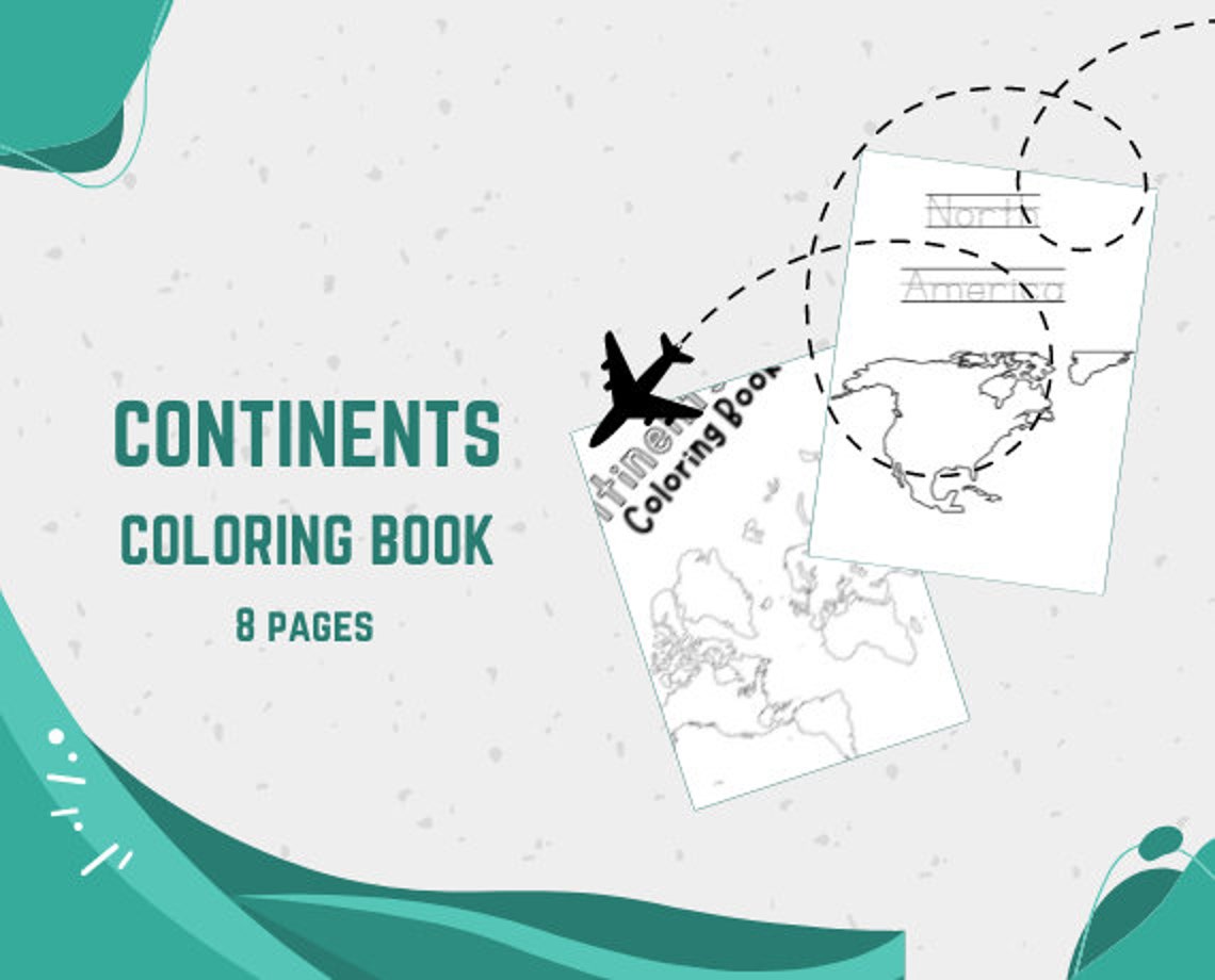 7 Continents Maps and Coloring Pages: Homeschool Geography Worksheet ...