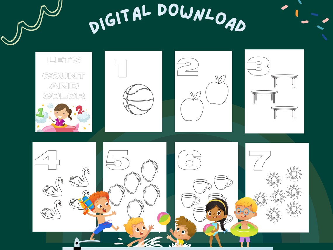 Number Coloring Pages | School Coloring Pages | Homeschool Coloring ...