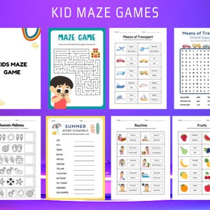 Printable Kid Maze Game | 11 Pages Kid Maze Game | Fun and Challenging ...