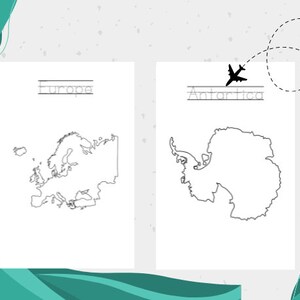 7 Continents Maps and Coloring Pages | Homeschool Worksheet ...