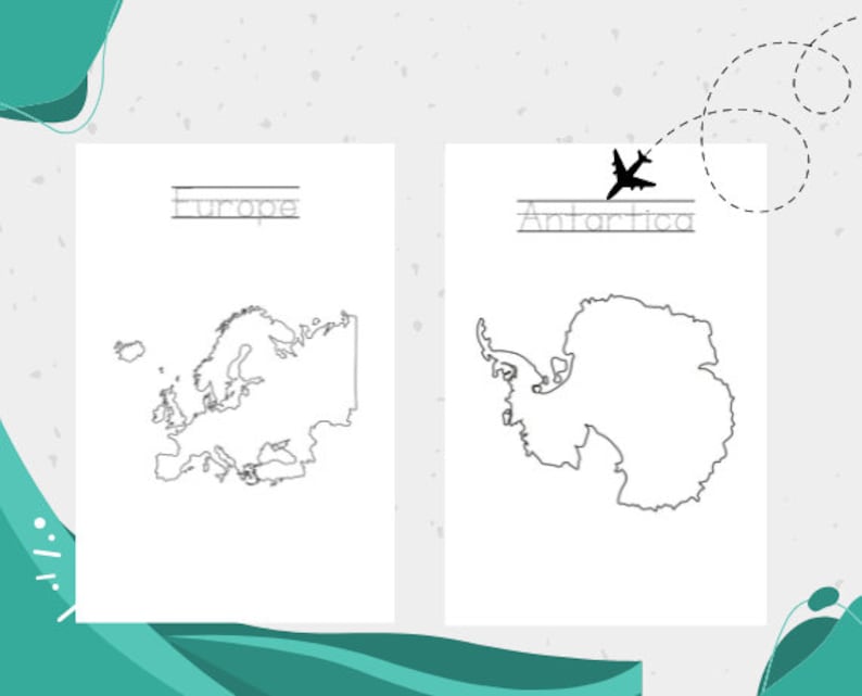 7 Continents Maps and Coloring Pages | Homeschool Worksheet ...