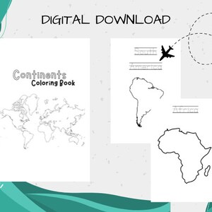 7 Continents Maps and Coloring Pages | Homeschool Worksheet ...