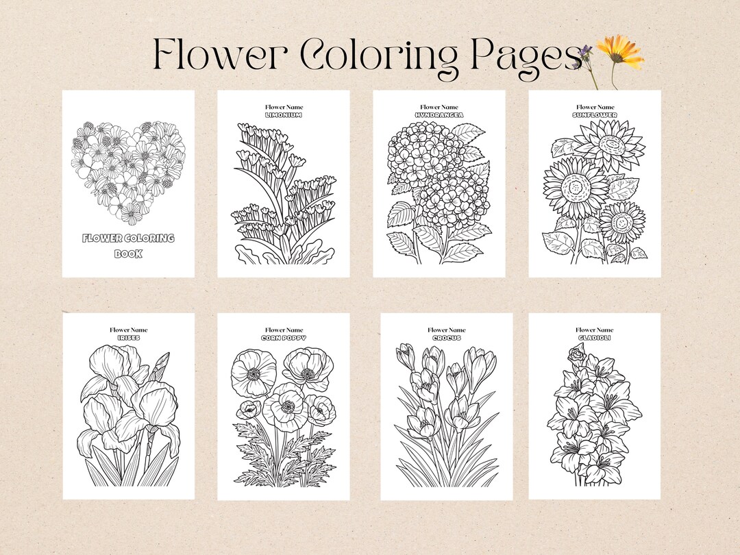 Printable Adult Flower Coloring Pages | Flower Coloring Pages | Floral ...