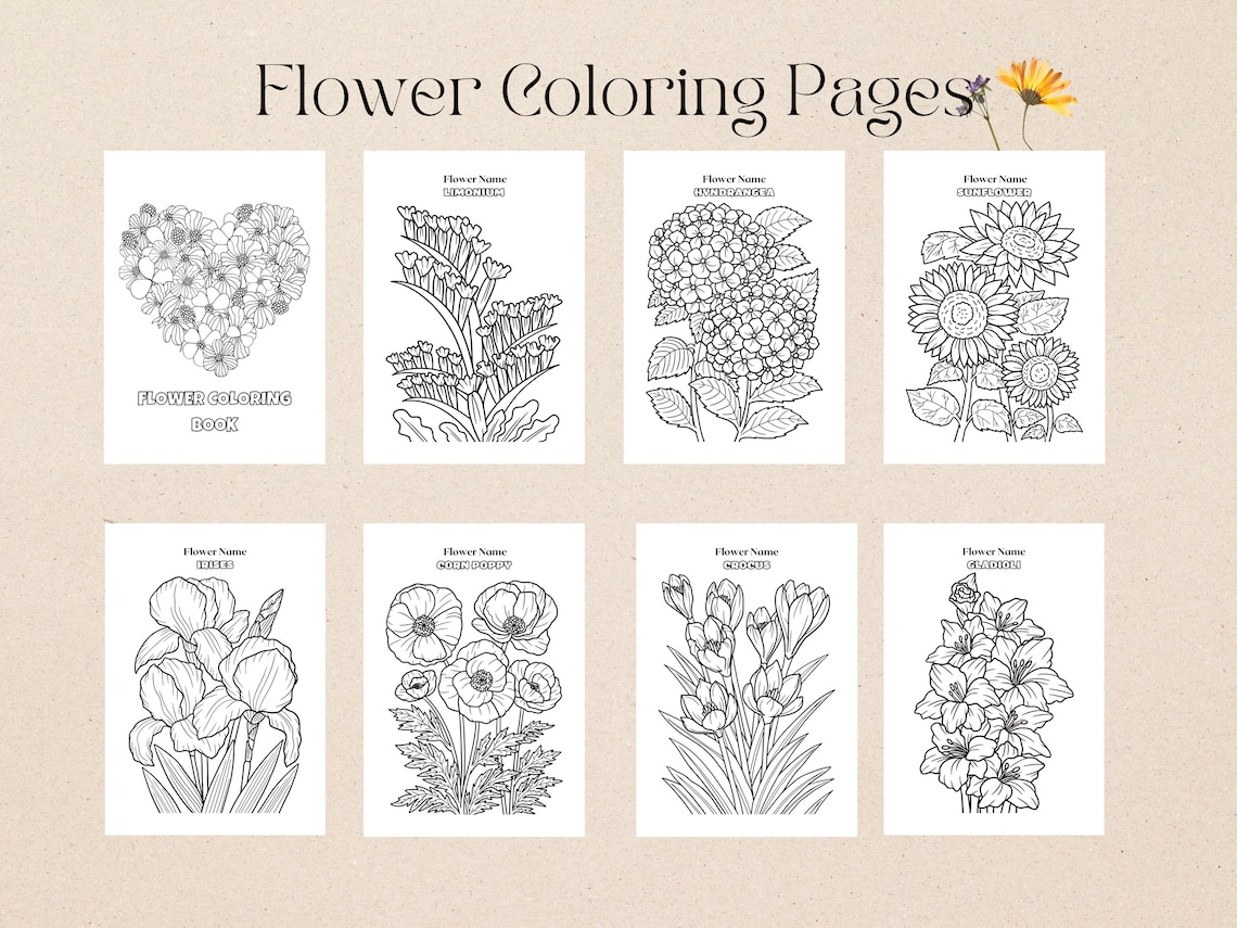 Printable Adult Flower Coloring Pages | Flower Coloring Pages | Floral ...