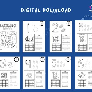 Number Coloring Page | Number Activity Book | Number Worksheet | Kids ...