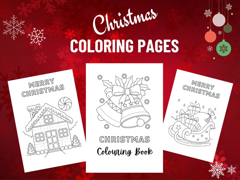Christmas Coloring Page | Christmas Tree Coloring Page | Large Coloring ...
