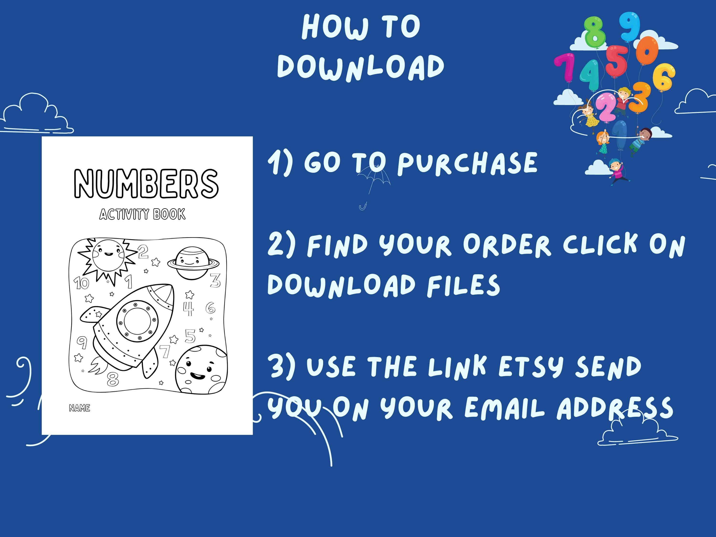Number Coloring Page | Number Activity Book | Number Worksheet | Kids ...