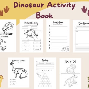 Dinosaur Coloring Pages | Dinosaur Activity Book | Dinosaur Printable ...