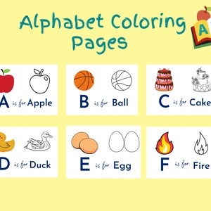 Alphabet Coloring Book | ABC Coloring Book | Coloring Book Template ...