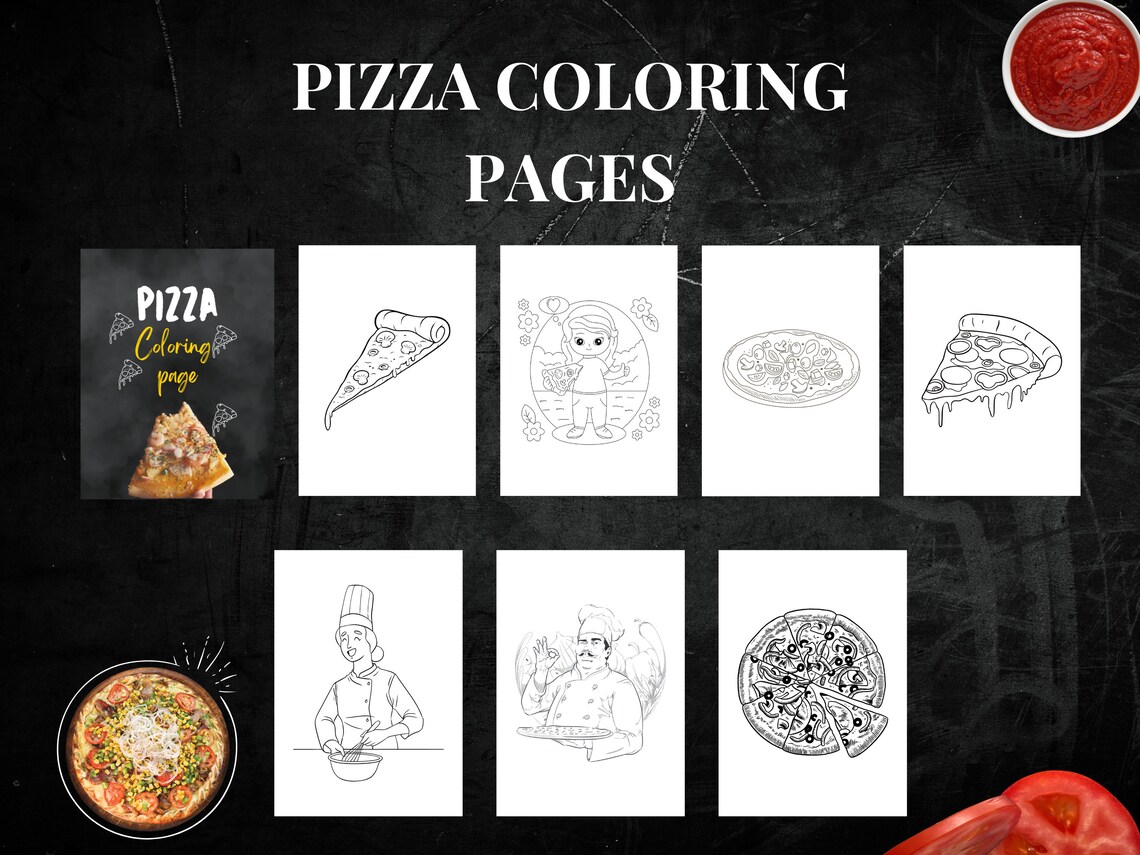 Printable Pizza Coloring Pages | Pizza Coloring Page for Kids ...