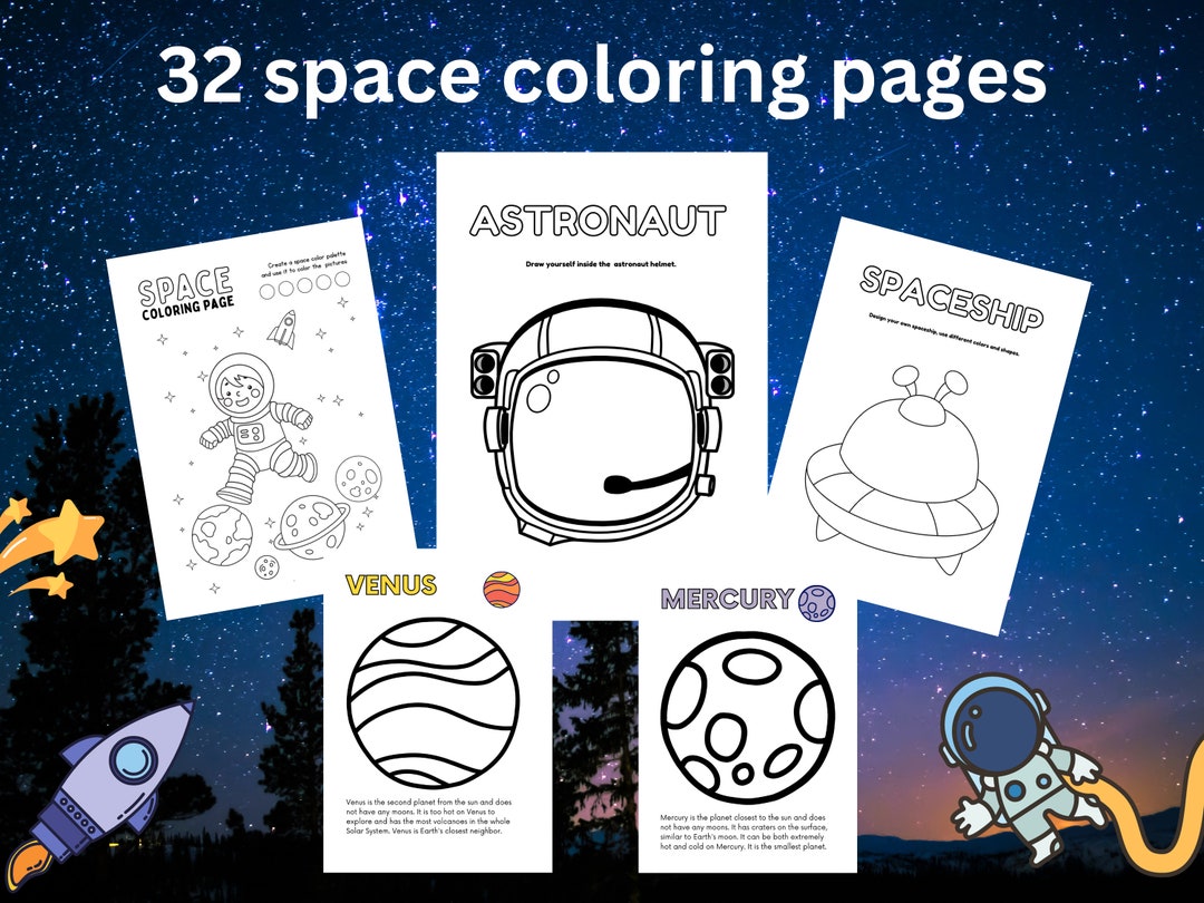 32 Space Coloring Books | Space Coloring Pages | Space Printable ...