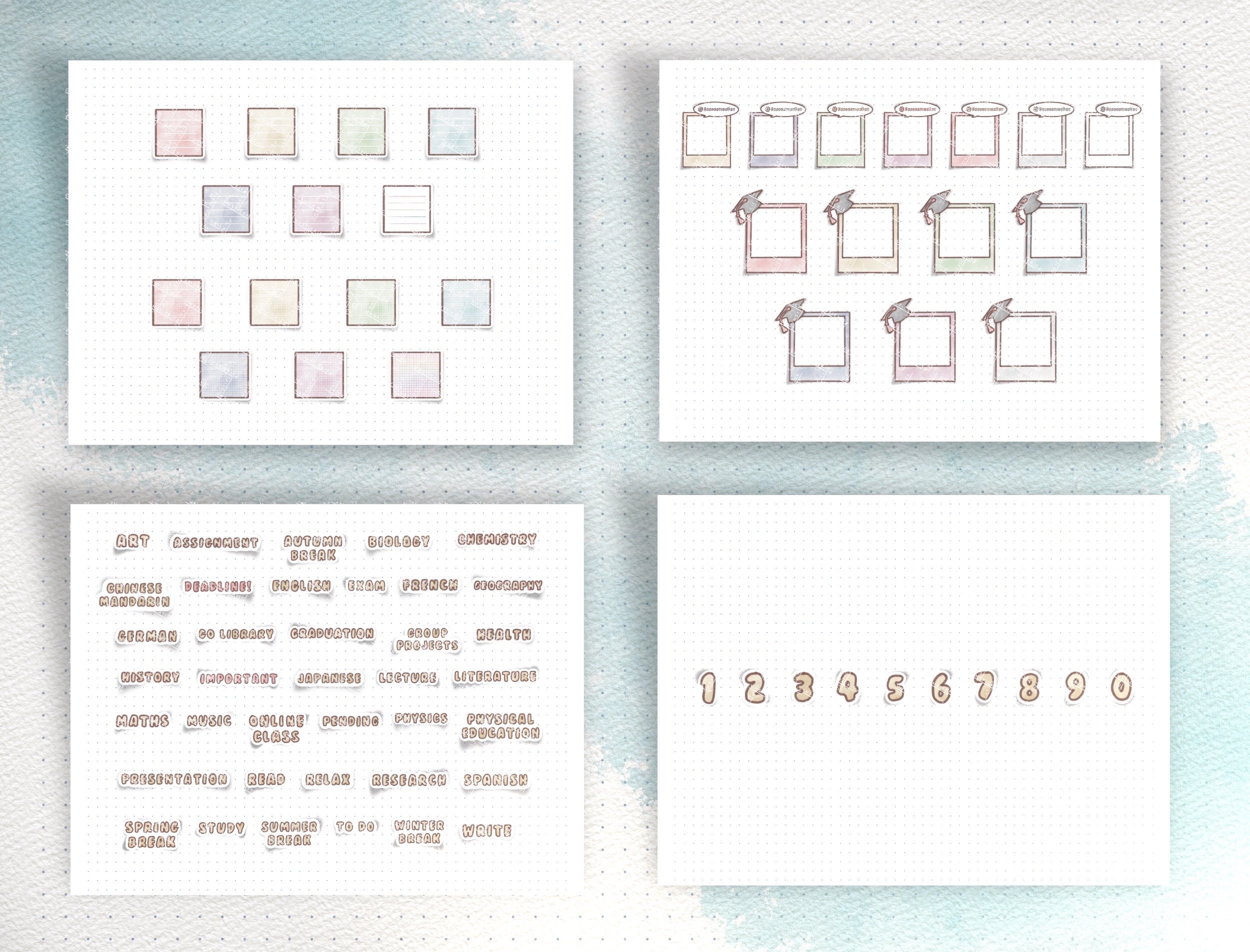 Back to School Digital Stickers | Student Stickers for Goodnotes and ...