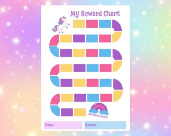 Unicorn Tracker Reward Chart- Digital Download - Etsy UK