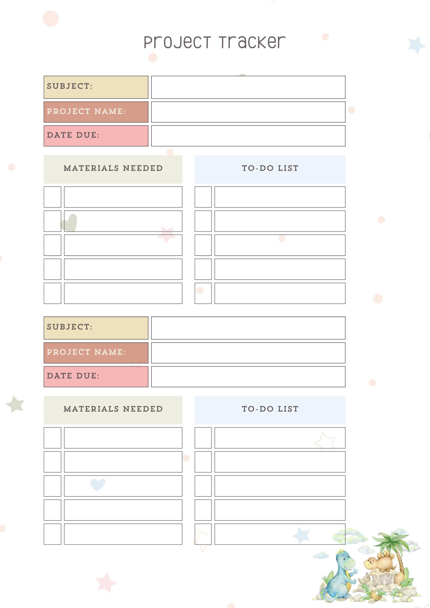 Dinosaur Homeschool Planner: Printable School Schedule (digital ...