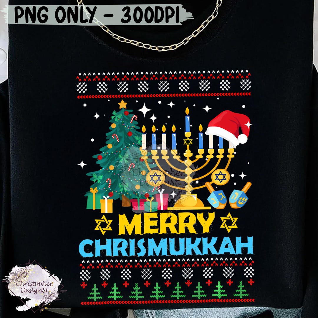 Christmas Hanukkah Kwanzaa Bundle PNG, Chrismukkah Holiday Designs ...