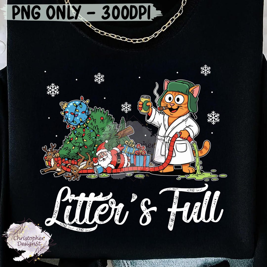 Litter's Full Christmas Vacation Parody Cat Png Digital Download ...