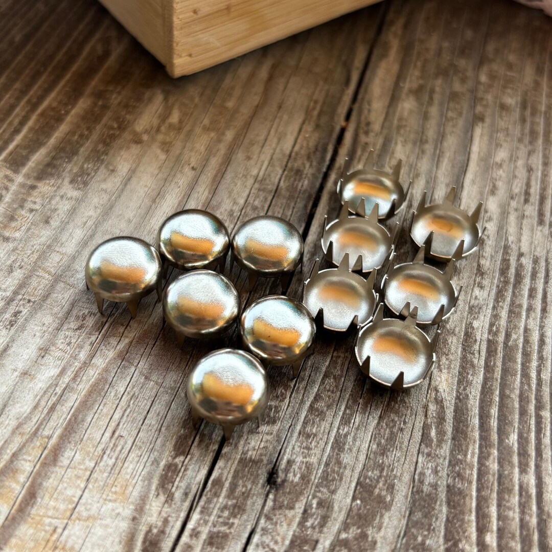 Matte Grey Metal Studs: 12mm Prong Rivets for DIY Crafts - Etsy