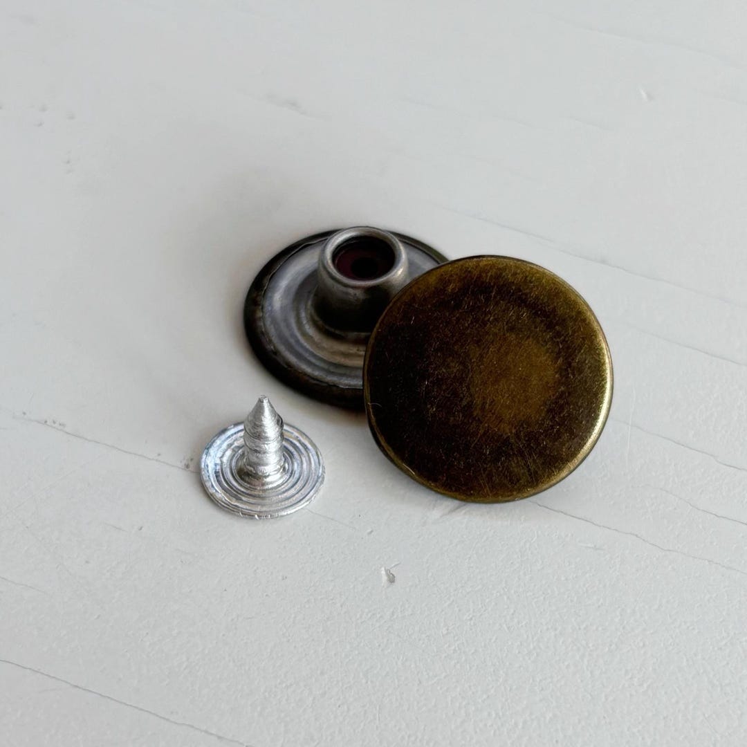 Antique Bronze Metal Jean Button With Nails – Perfect for Denim ...