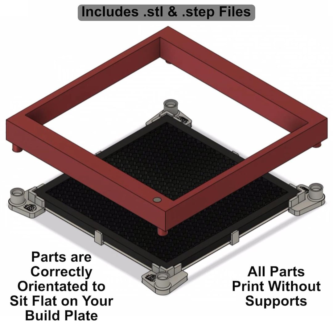 Laser Honeycomb Mount 3D Print Files | DIY 3D Printed Jig Files to Suit ...