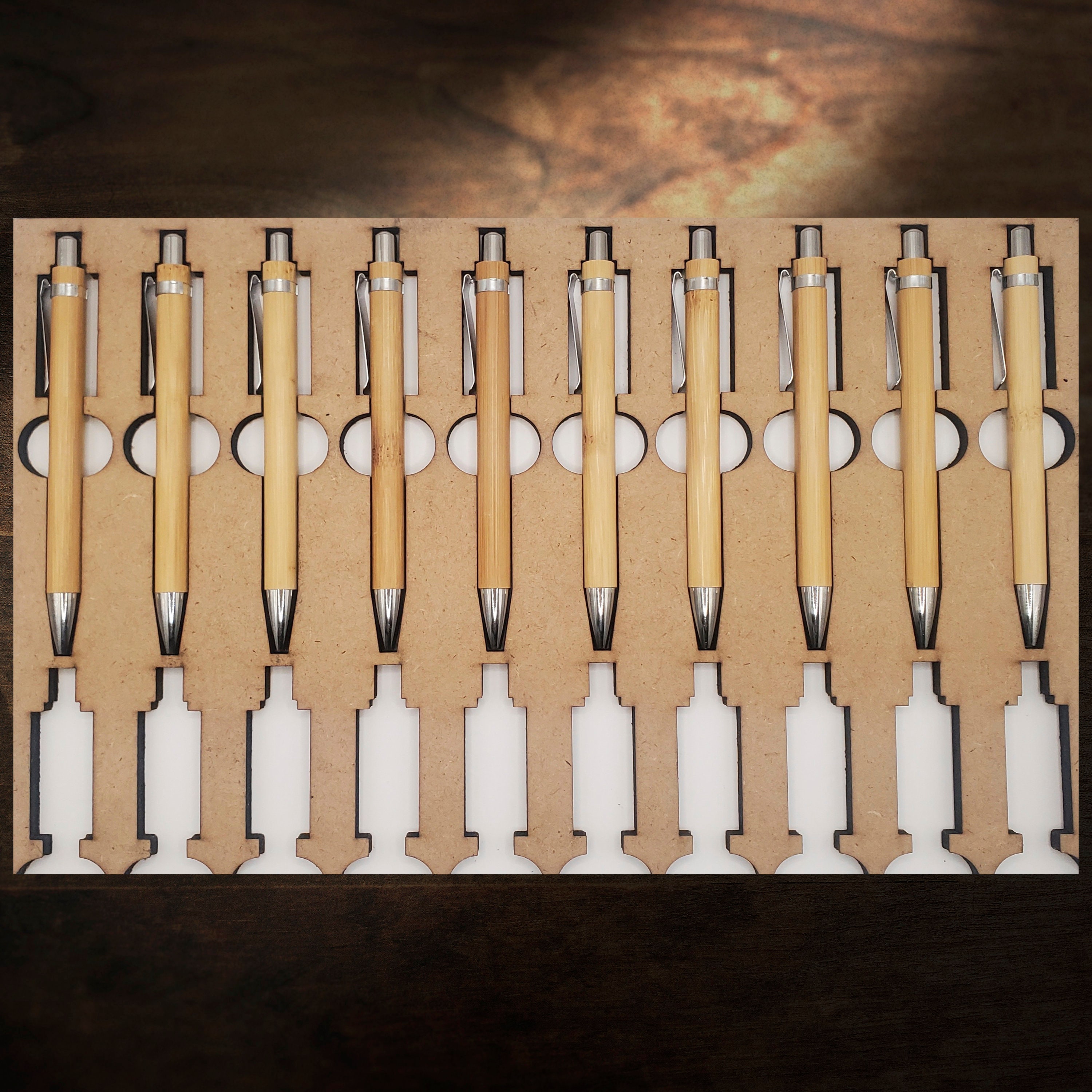 Pen Jig Laser Template | DIY Laser Cut Bamboo Pen Template | Lightburn ...