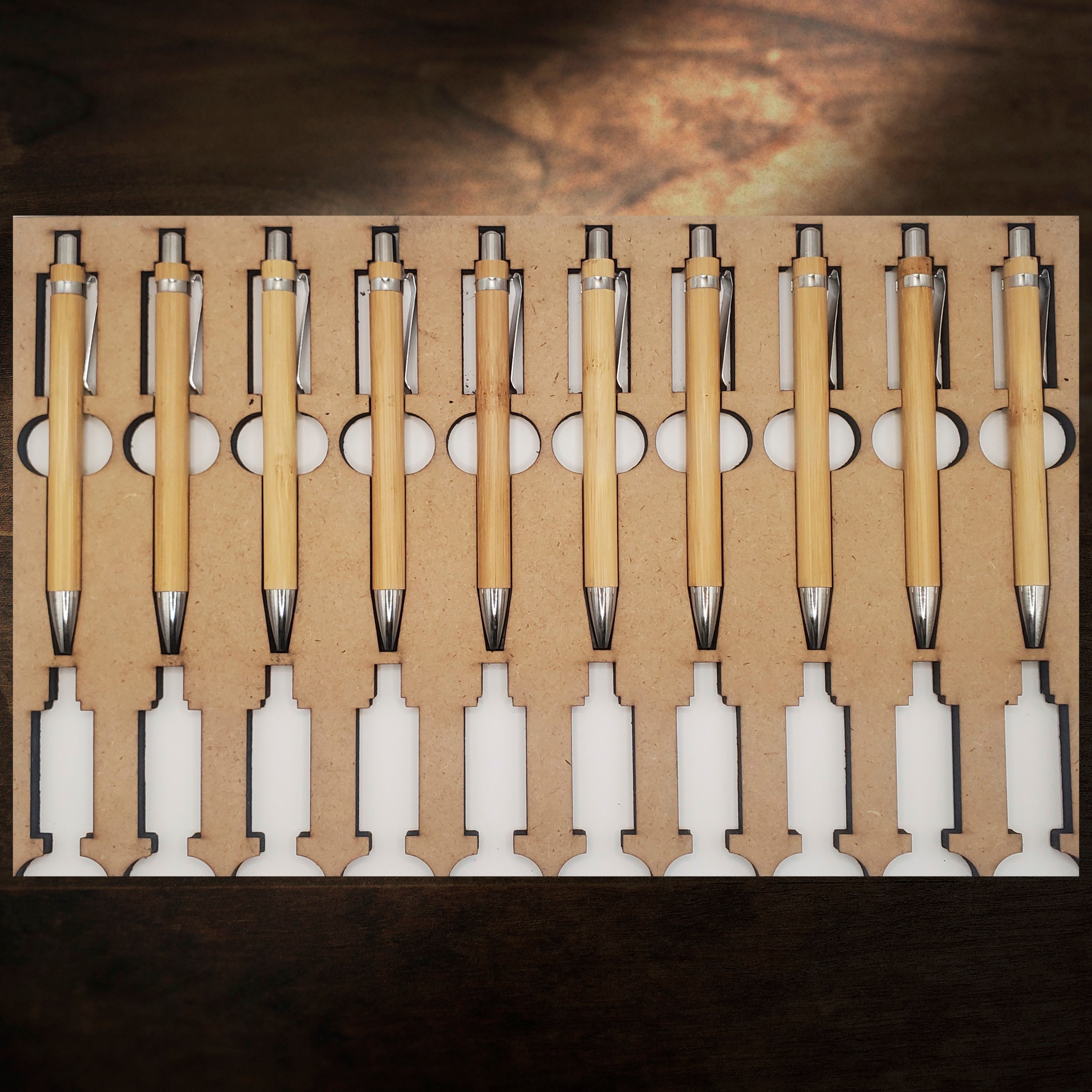 Pen Jig Laser Template | DIY Laser Cut Bamboo Pen Template | Lightburn ...