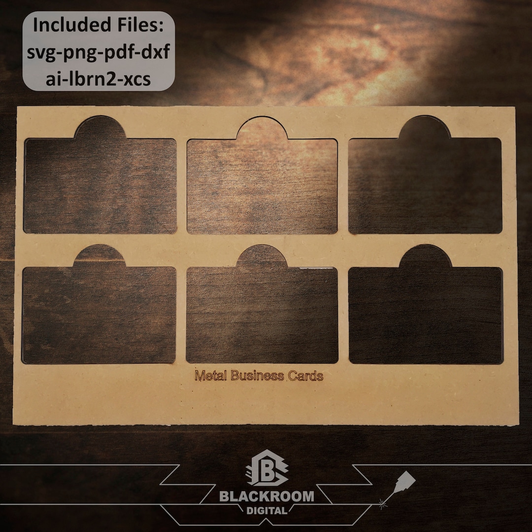 Business Card Laser Template | DIY Laser Cut Metal Business Card Jig ...