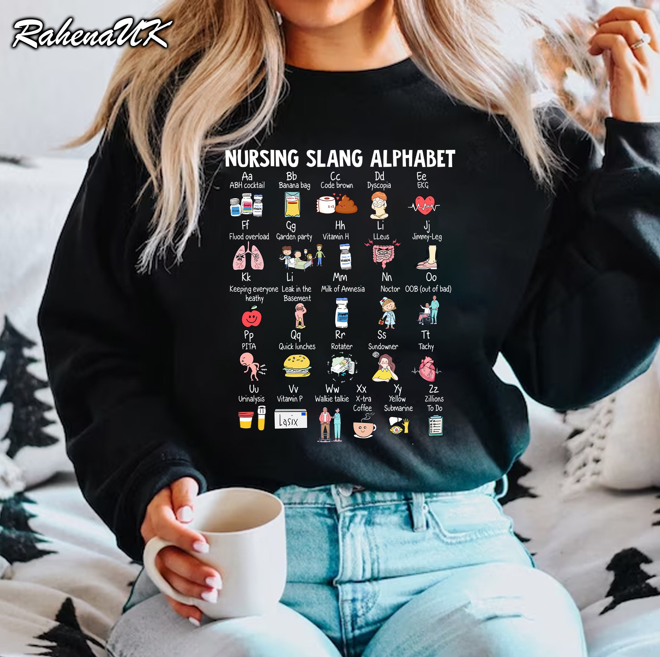 Nurse Shirts,funny Nurse Alphabet T Shirt,nurse Abcs Sweatshirt ...