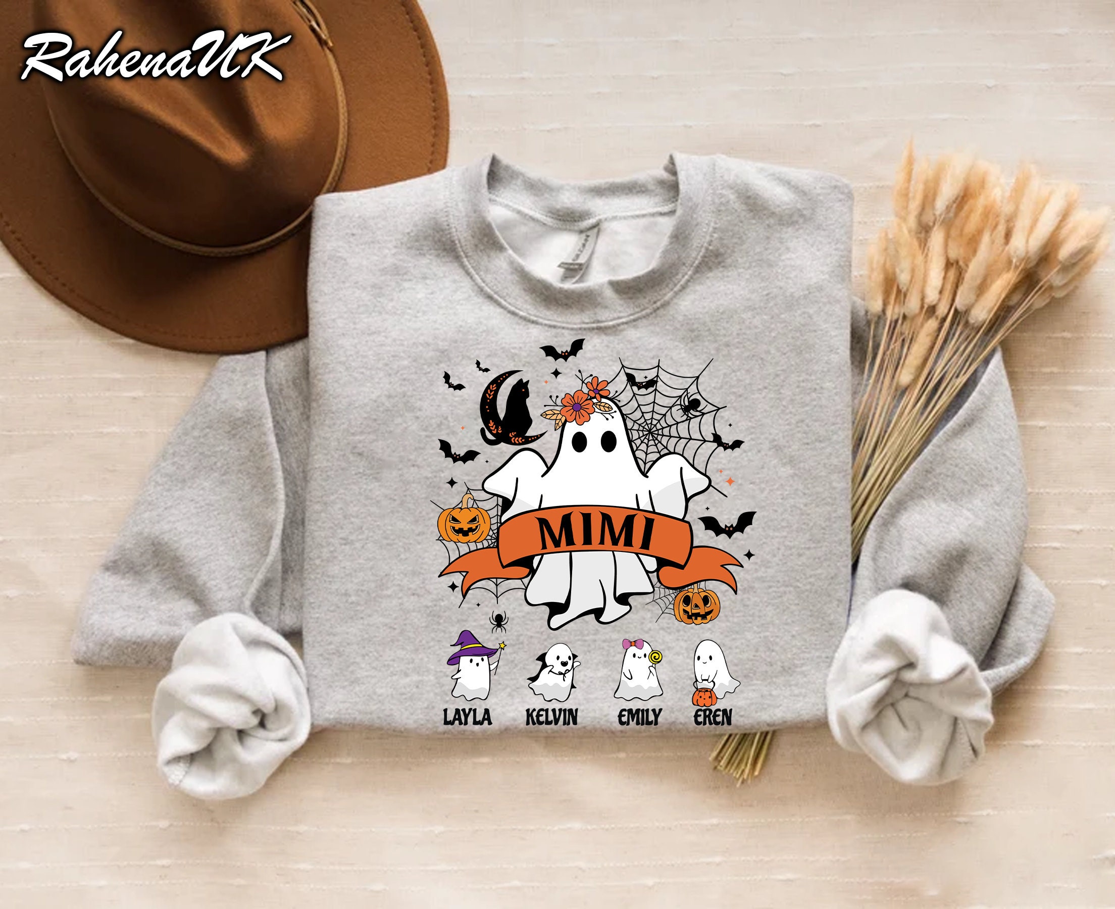 Custom Mimi Halloween Shirt With Kids Name, Personalized Mimi Shirt ...