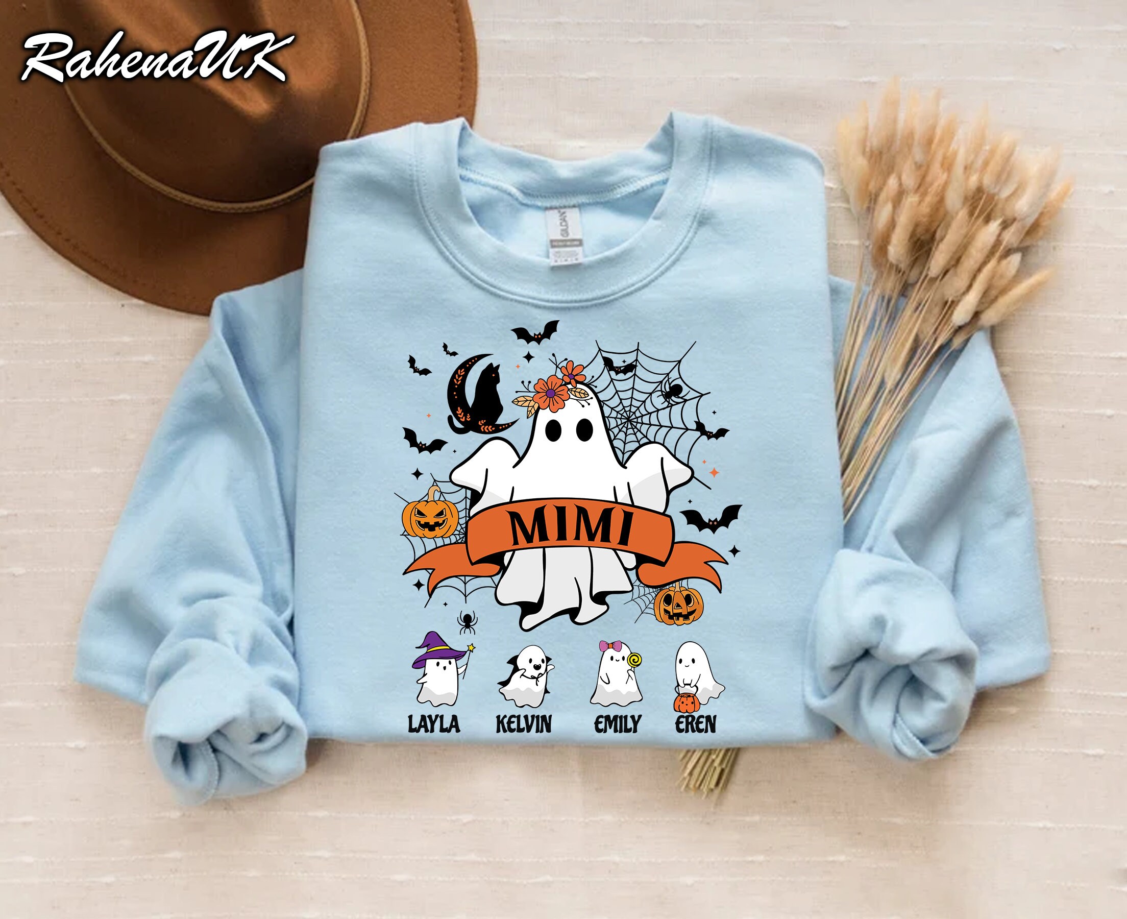 Custom Mimi Halloween Shirt With Kids Name, Personalized Mimi Shirt ...