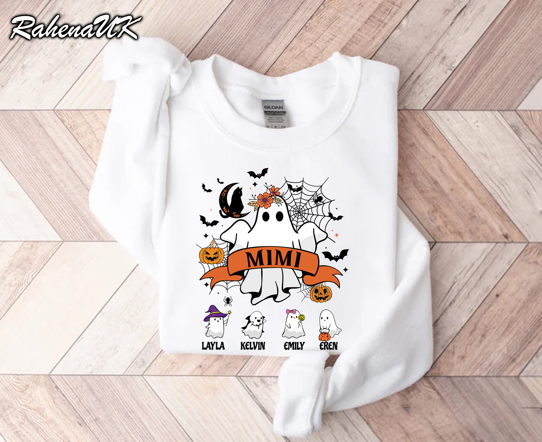 Custom Mimi Halloween Shirt With Kids Name, Personalized Mimi Shirt ...