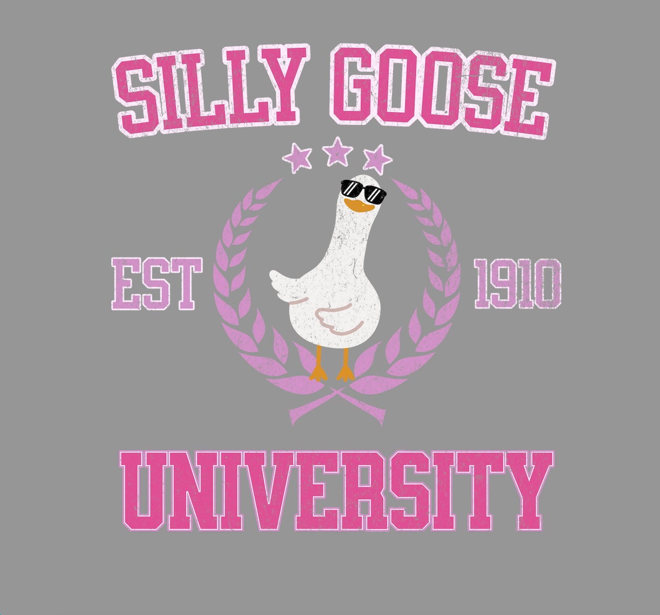 Stylish Silly Goose University Png, Pink Silly Goose College Png, Silly ...