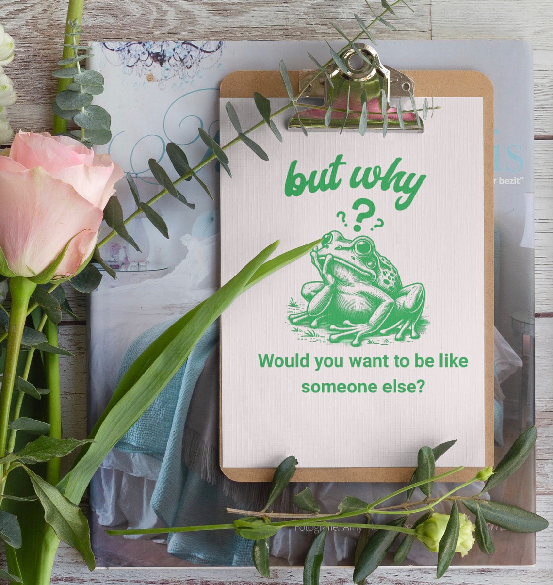 Inspirational Self Love Frog Png,vintage Frog Png,whimsical Frog Art ...