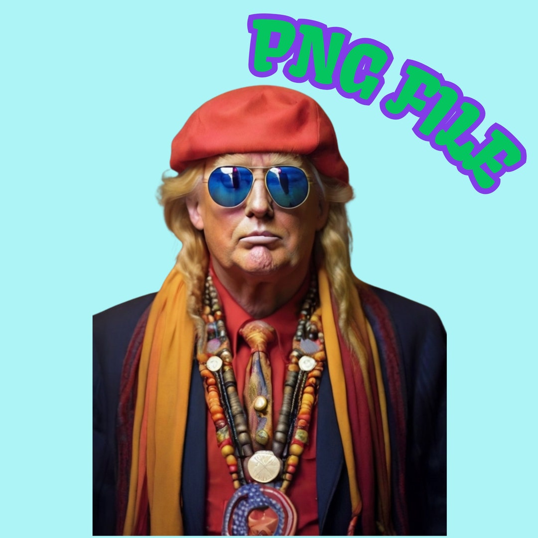 Hippie Trump PNG: Boho Republican Design (3500x4500px) - Etsy