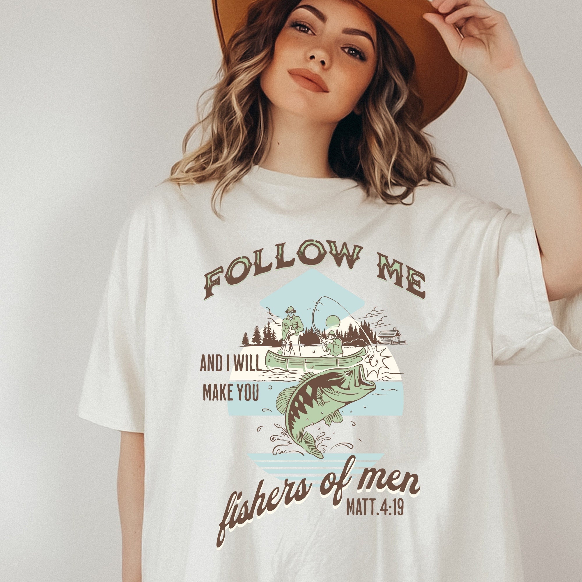 Fishers of Men Png File Designretro Christian Png File - Etsy