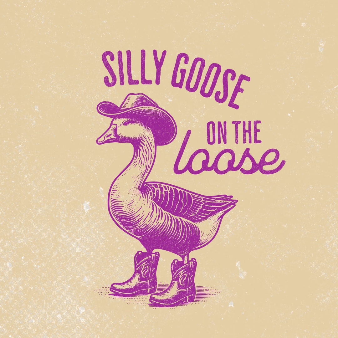 Stylish Silly Goose on the Loose Png, Goose Meme Png, Cowboy Goose Png ...