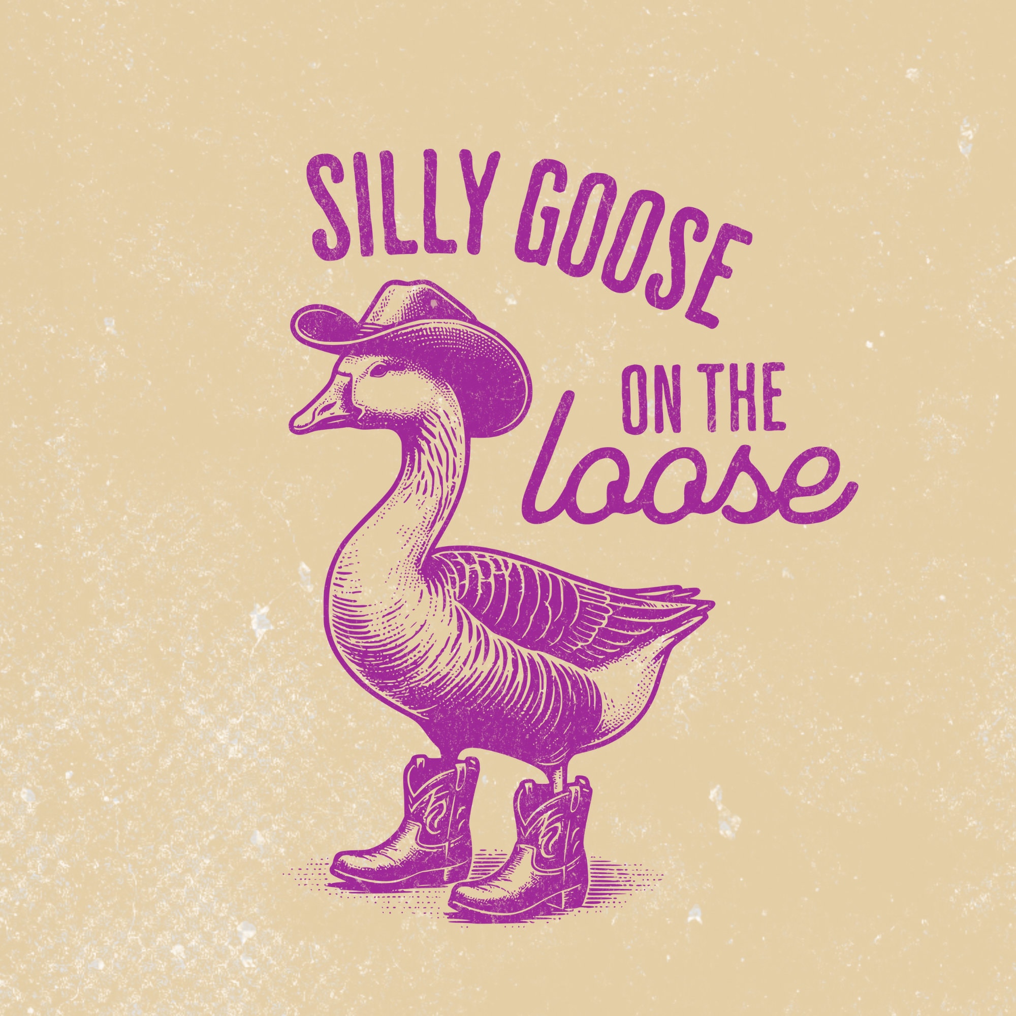 Stylish Silly Goose on the Loose Png, Goose Meme Png, Cowboy Goose Png ...