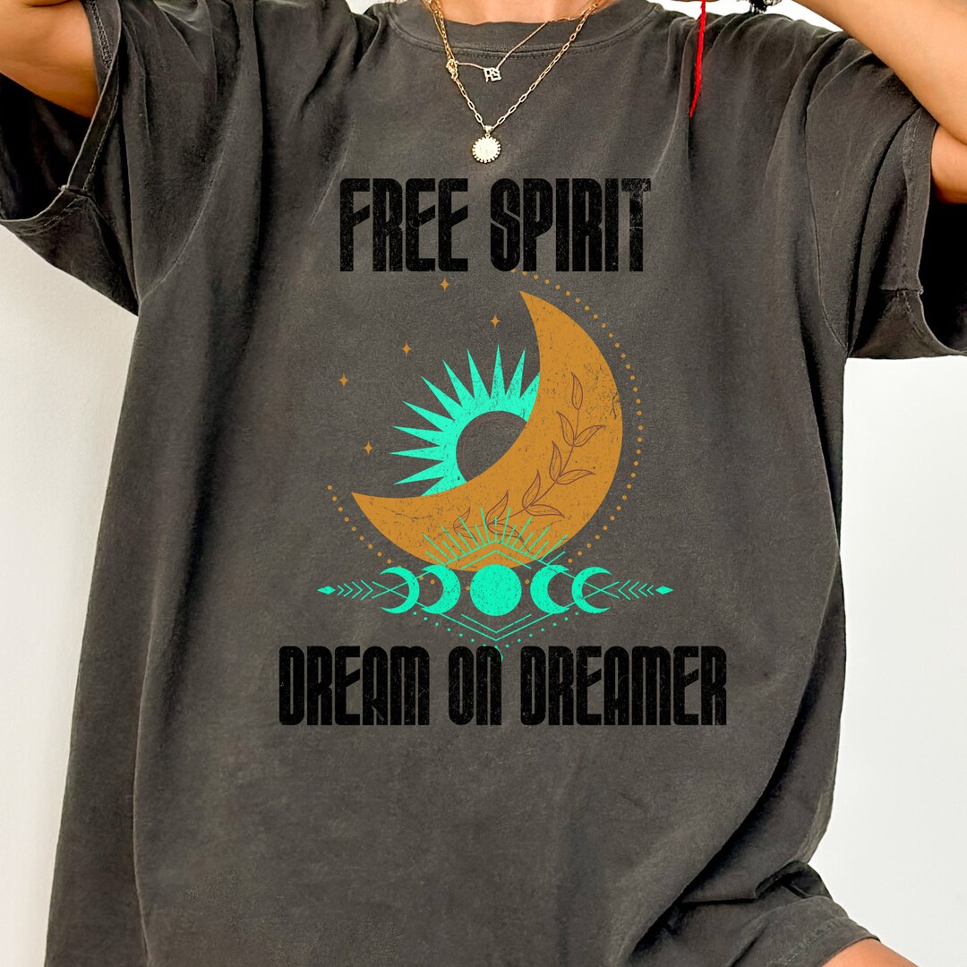 Stylish Free Spirit Png,boho Moon Phase Png,retro Png,groovy Png,hippie ...