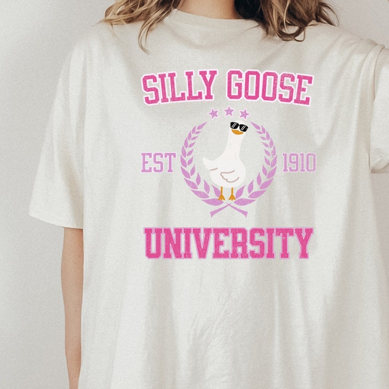 Stylish Silly Goose University Png, Pink Silly Goose College Png, Silly ...