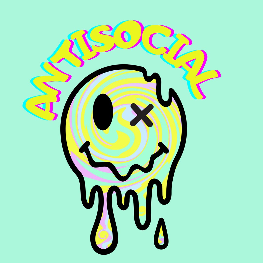 Antisocial Neon Png,streetwear Smile Png,neon Png Download, Antisocial ...