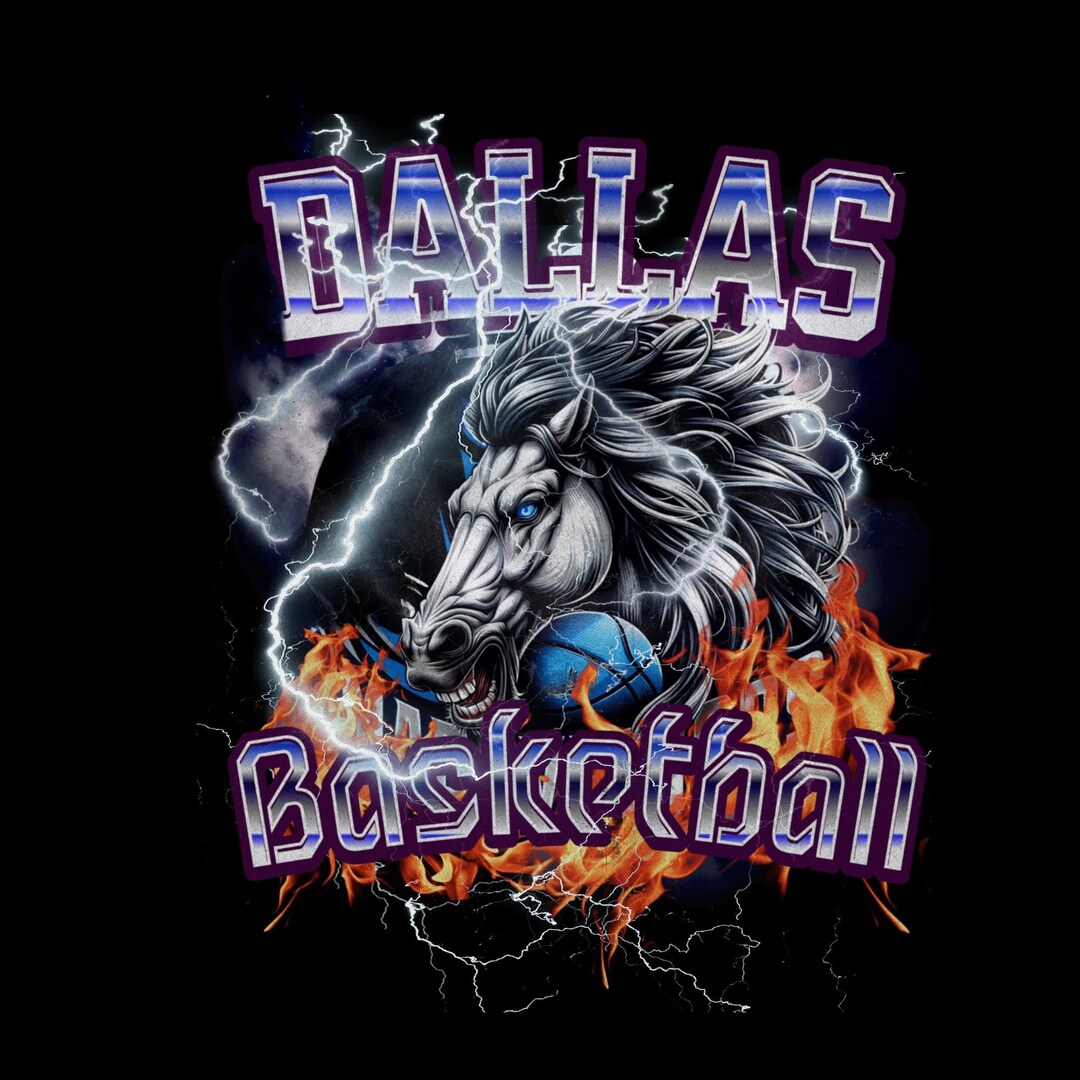 Stylish Dallas Basketball Png, Game Day Png, Dallas Sports Png ...