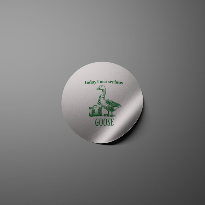 Serious Goose PNG: Funny Animal Sticker (digital Download) - Etsy