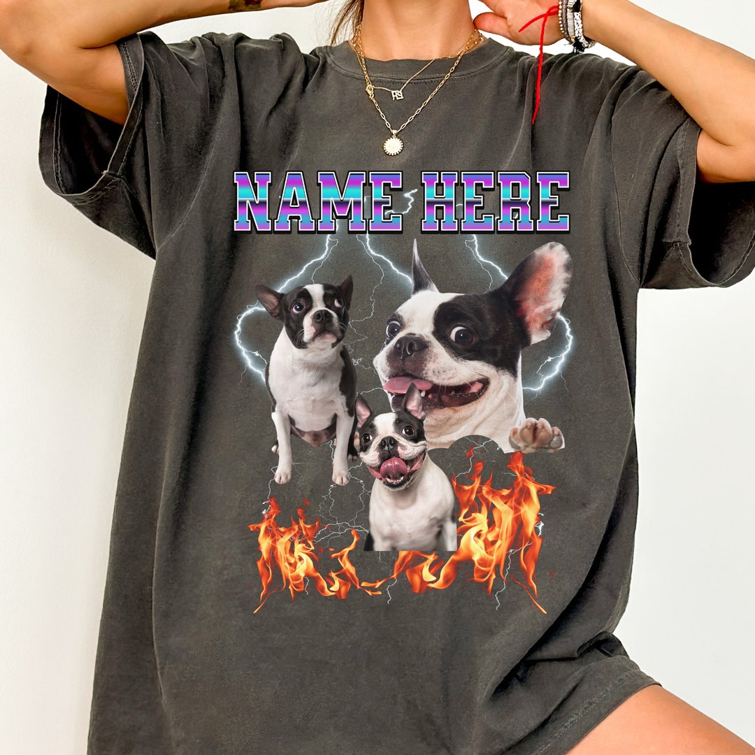 Stylish Custom Bootleg Dog Png Tee,personalized Photo Bootleg PNG for ...