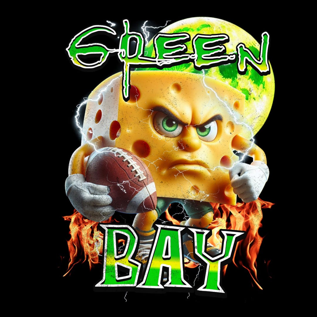 Green Bay Football Cheese PNG: Game Day Design (3500x4500px) - Etsy