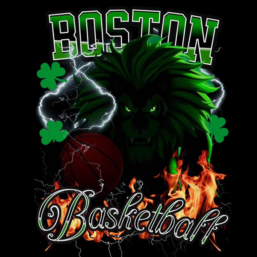 Boston Basketball Png Design,mascot Boston Green Png,boston Basketball ...