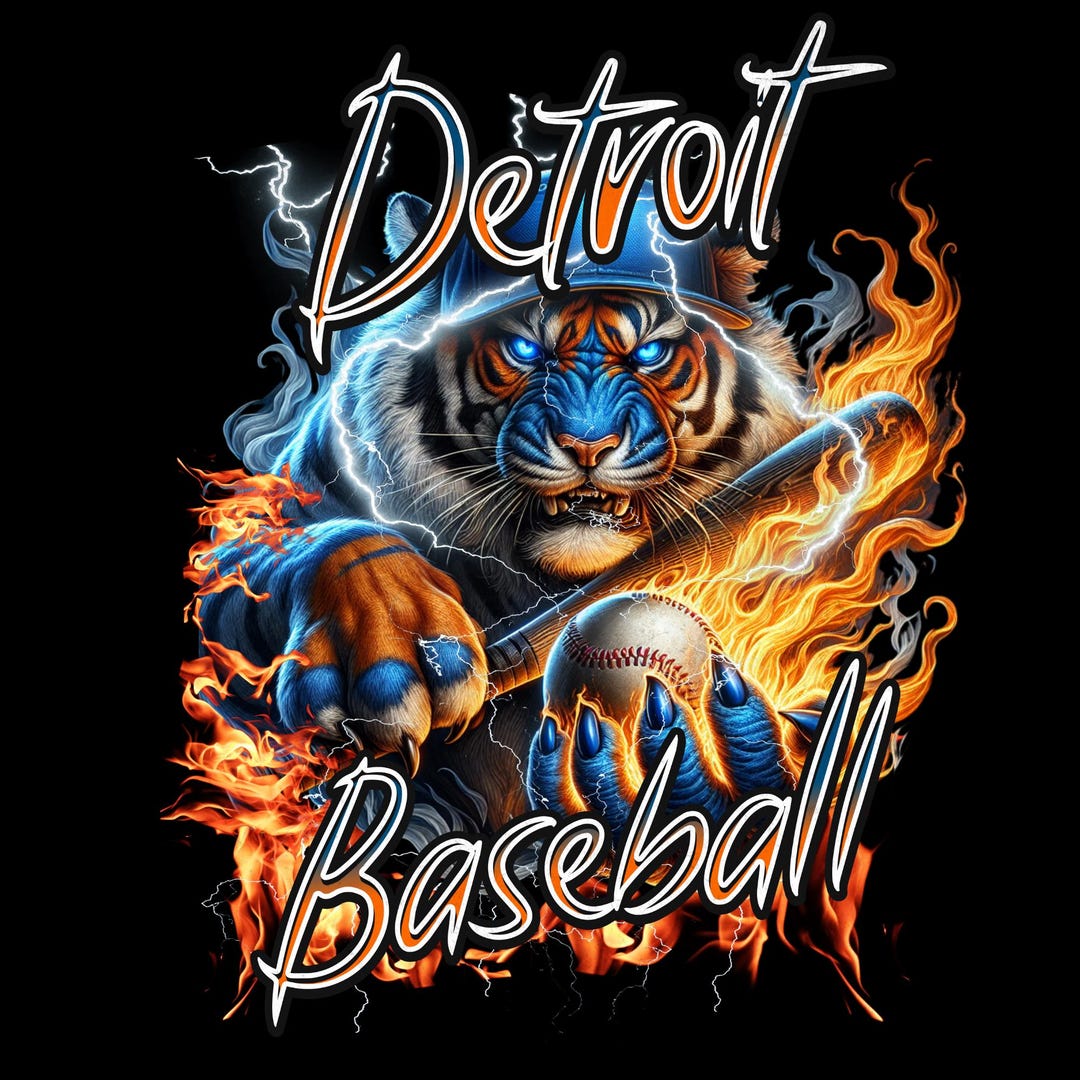 Detroit Baseball Mascot PNG: Retro Sports Team Digital Download - Etsy