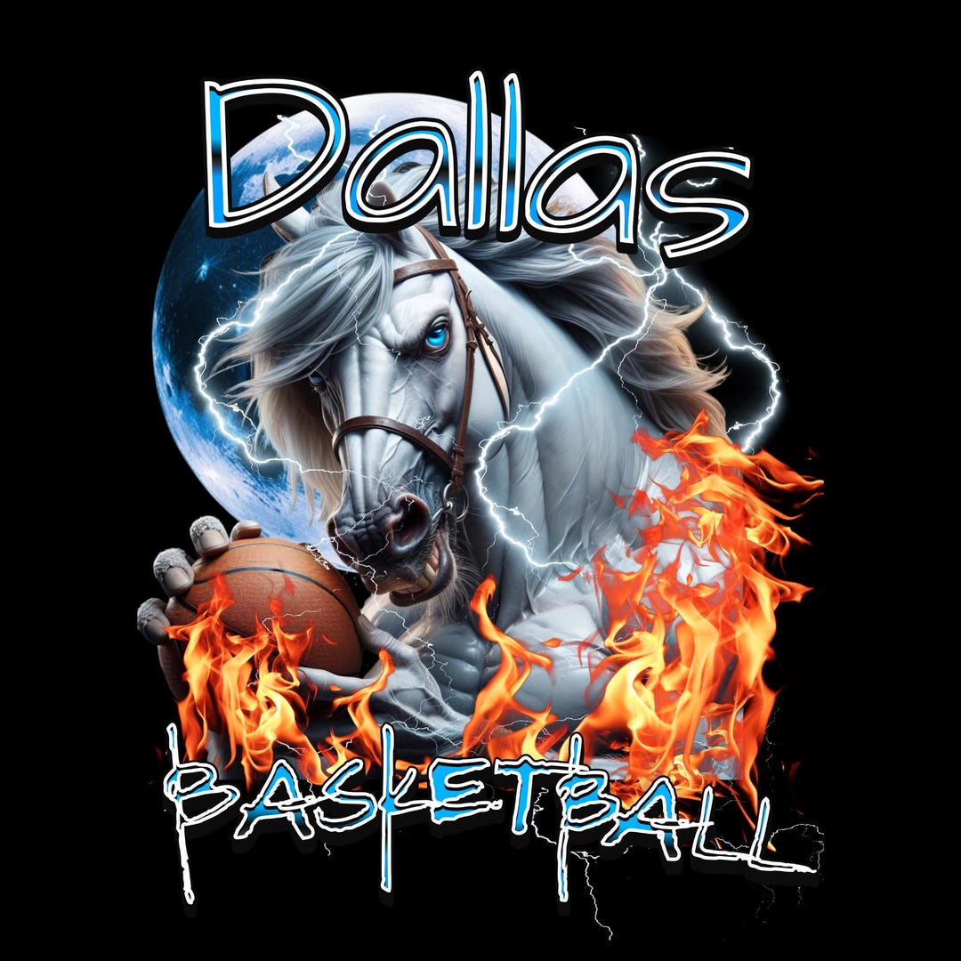 Dallas Basketball Clipart: Game Day Horse PNG (digital Download) - Etsy