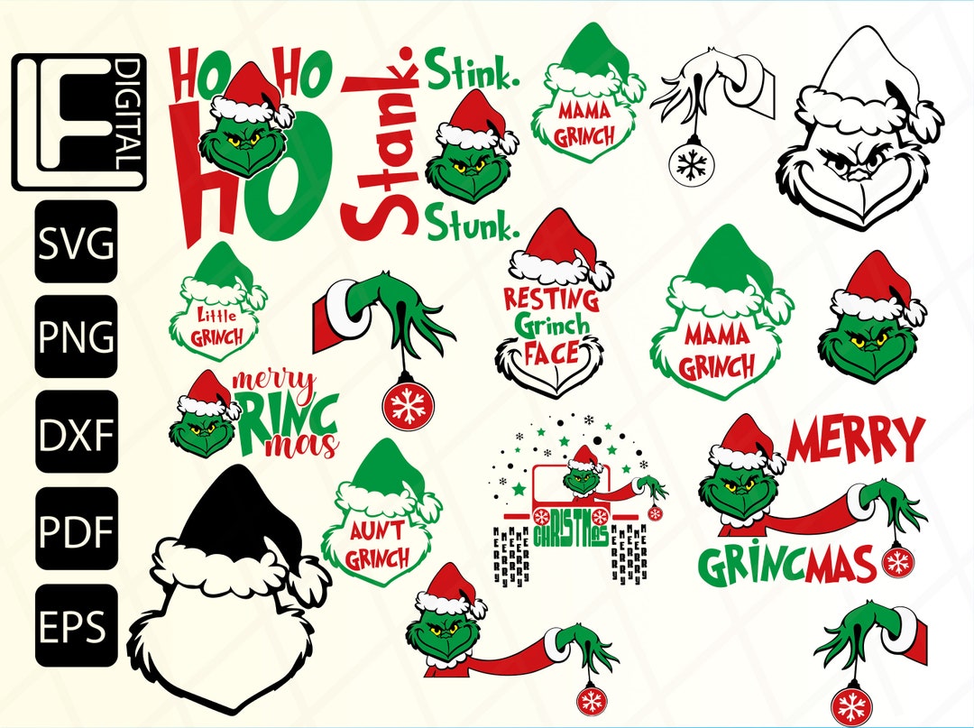 Grinch Svg Bundle, Grinch Png Bundle, Christmas Svg, Xmas Svg, My Day ...