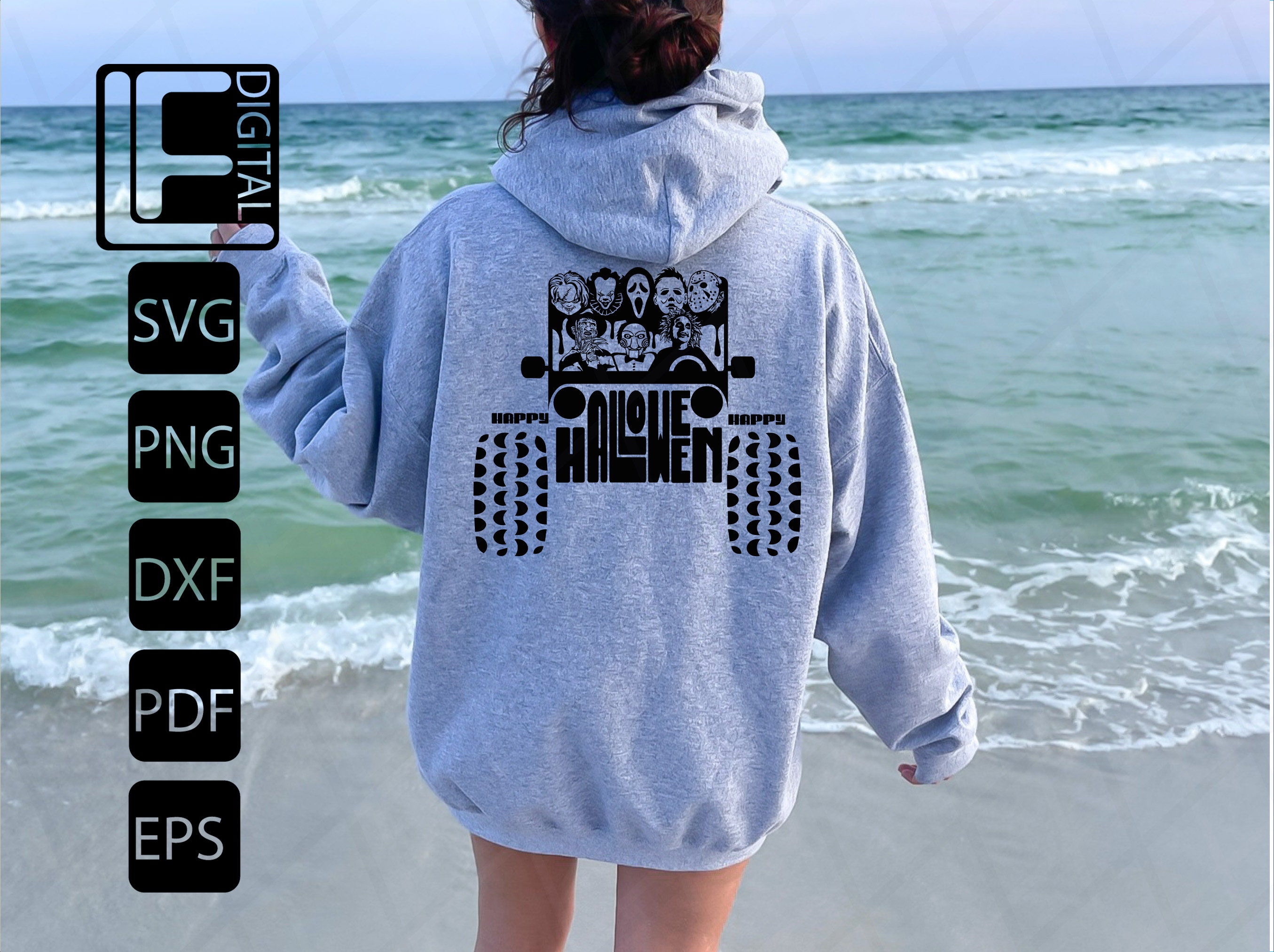 Horror Movie Characters Offroad Car Svg, Halloween Svg, Halloween Png ...