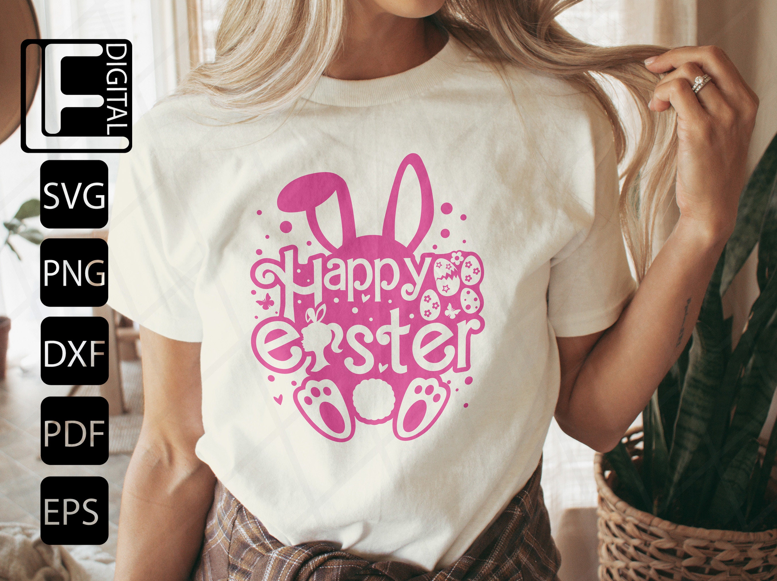 Happy Easter Svg, Happy Easter Png, Easter Girl Shirt Svg, Svg Files ...